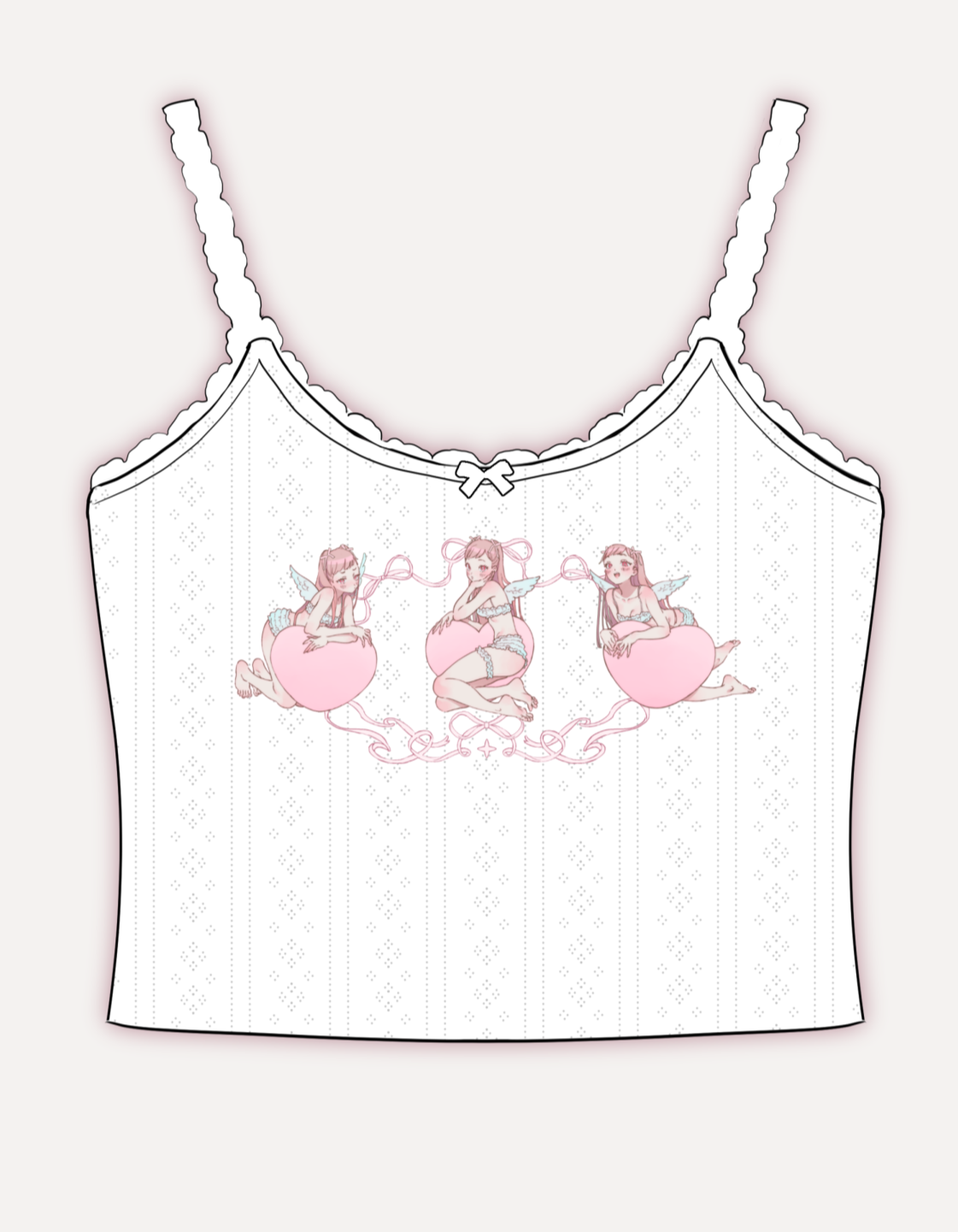 lace/ribbon - cami top - preorder – BOMHAT